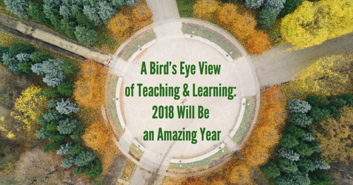 A Bird’s Eye View of Teaching & Learning: 2018 Will Be an… | NGLC